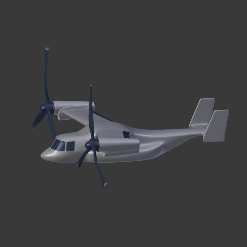 Aircraft Vtol - 3D Model by Ocstard