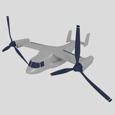 Aircraft Vtol - 3D Model by Ocstard