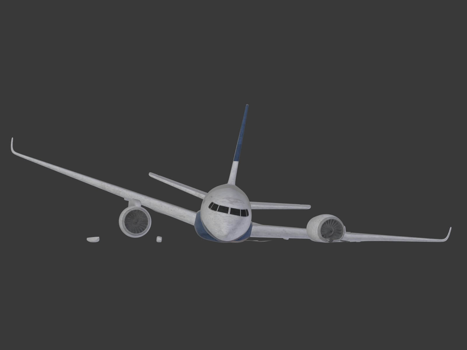 Aircraft Wrecked Plane - 3D Model by Ocstard