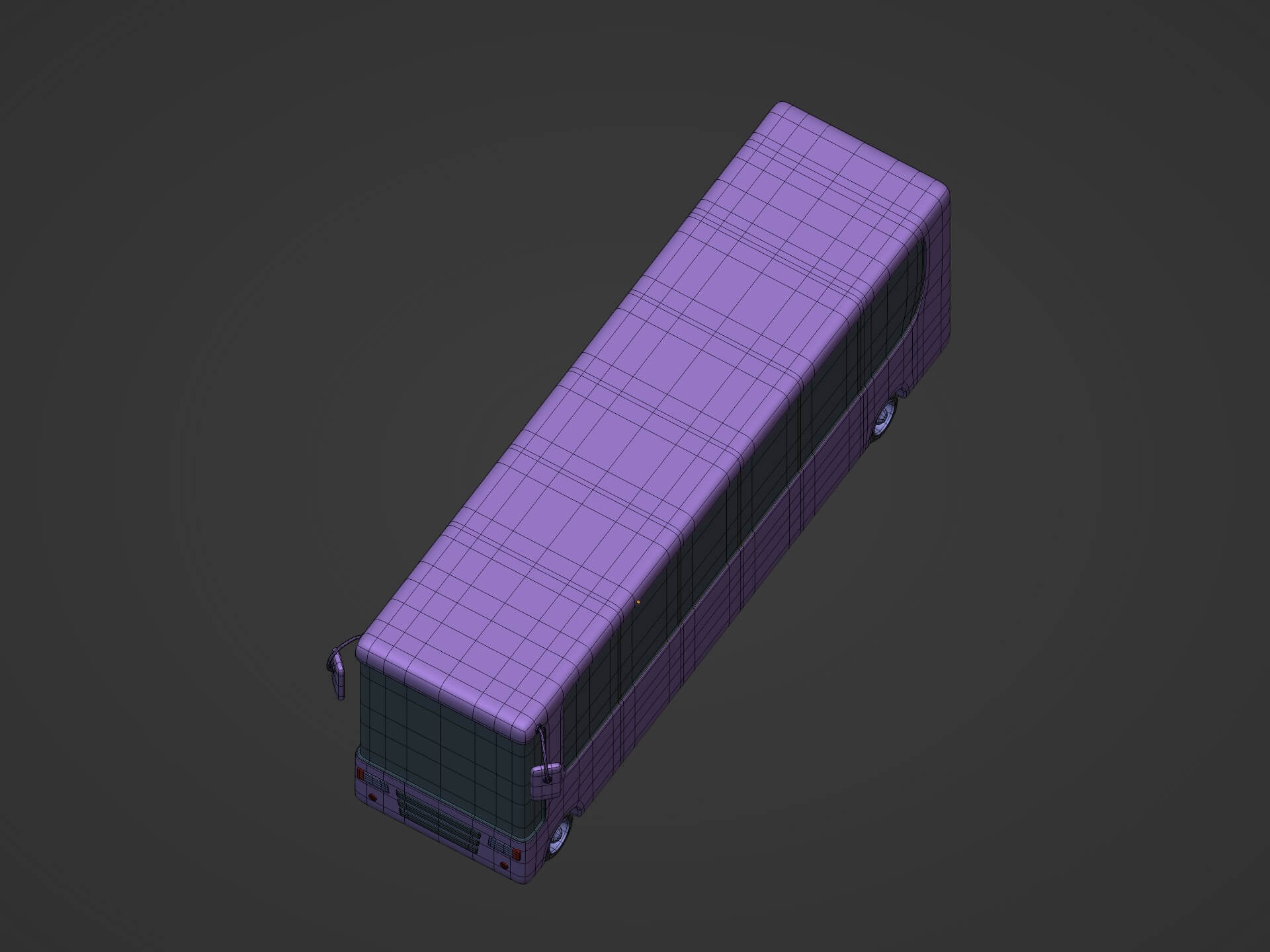 Cartoon Tour Bus - 3D Model by Ocstard