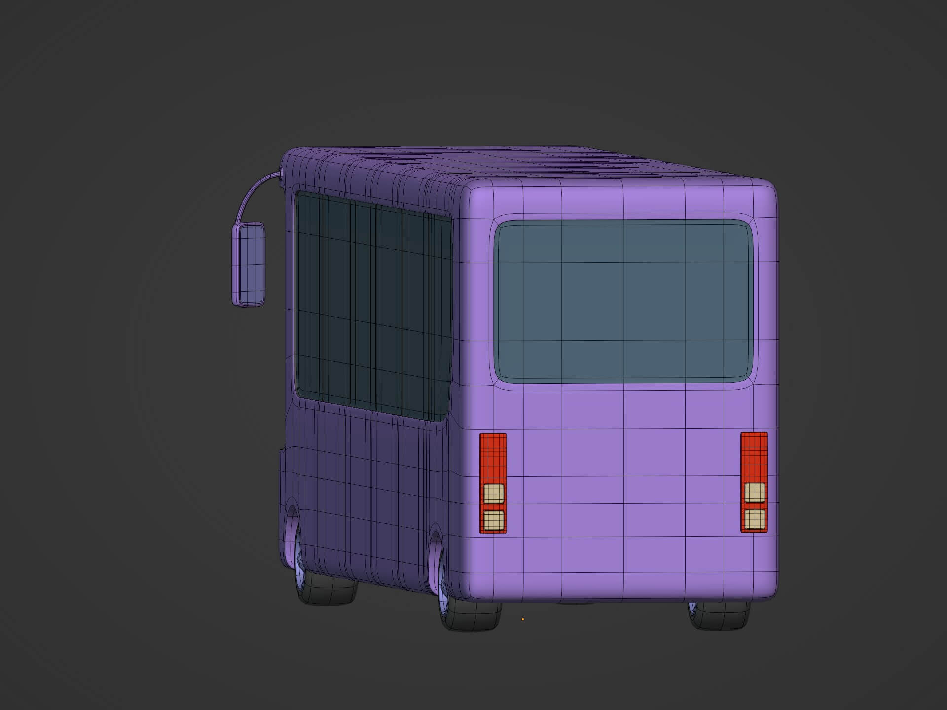 Cartoon Tour Bus - 3D Model by Ocstard
