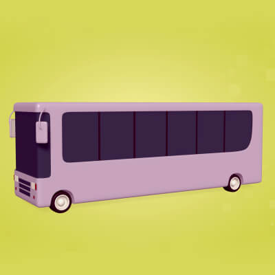 Cartoon Tour Bus - 3D Model by Ocstard