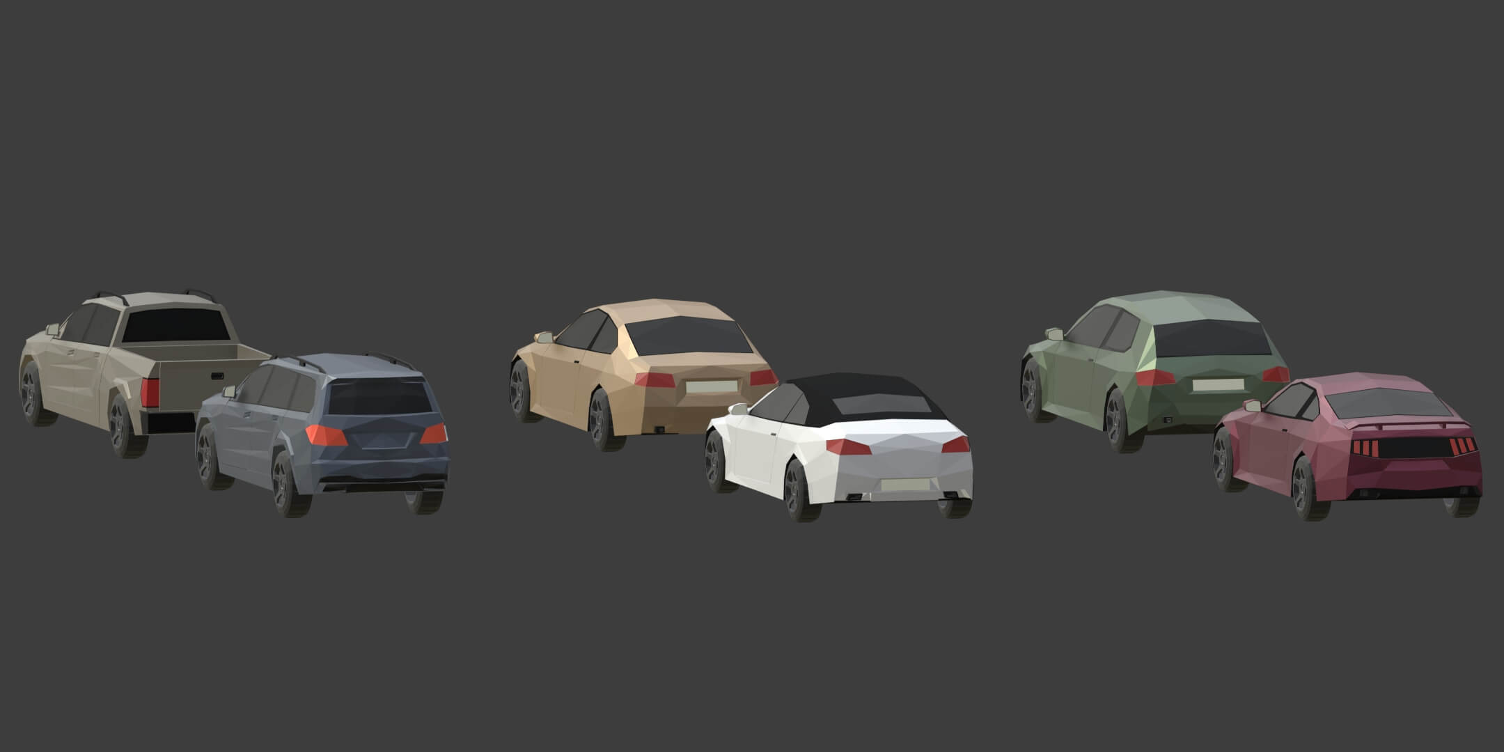 Lowpoly Vehicle Pack - 3D Model by Ocstard