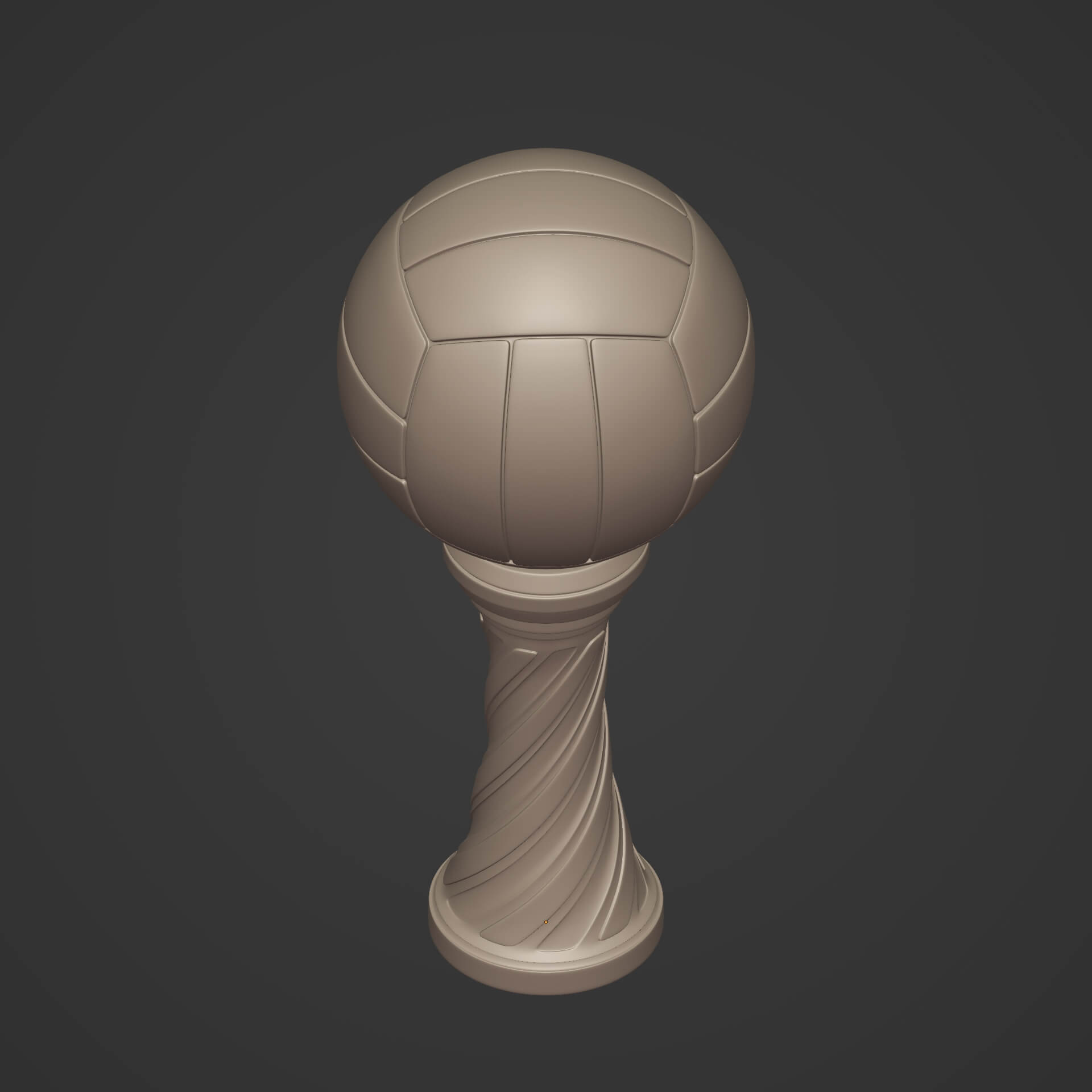 Volleyball Trophy -- Original Design -- Ready for 3D Printin by Ocstard