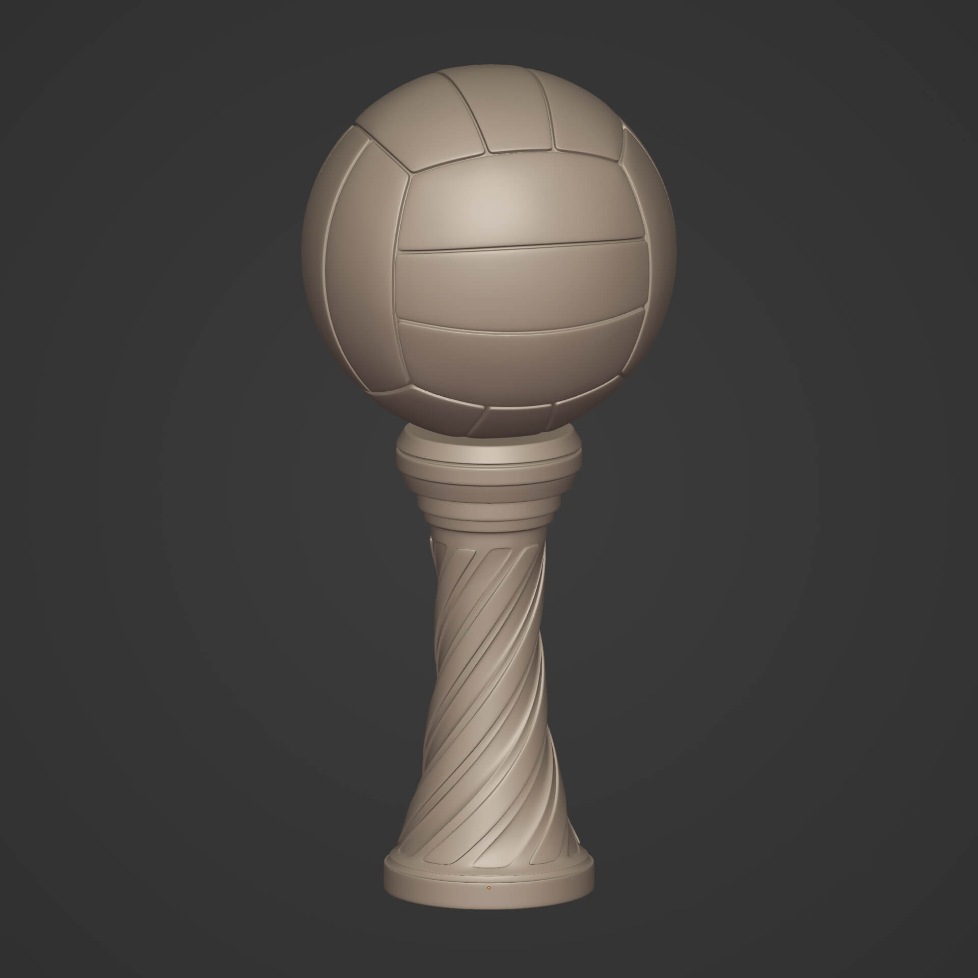 Volleyball Trophy -- Original Design -- Ready for 3D Printin by Ocstard