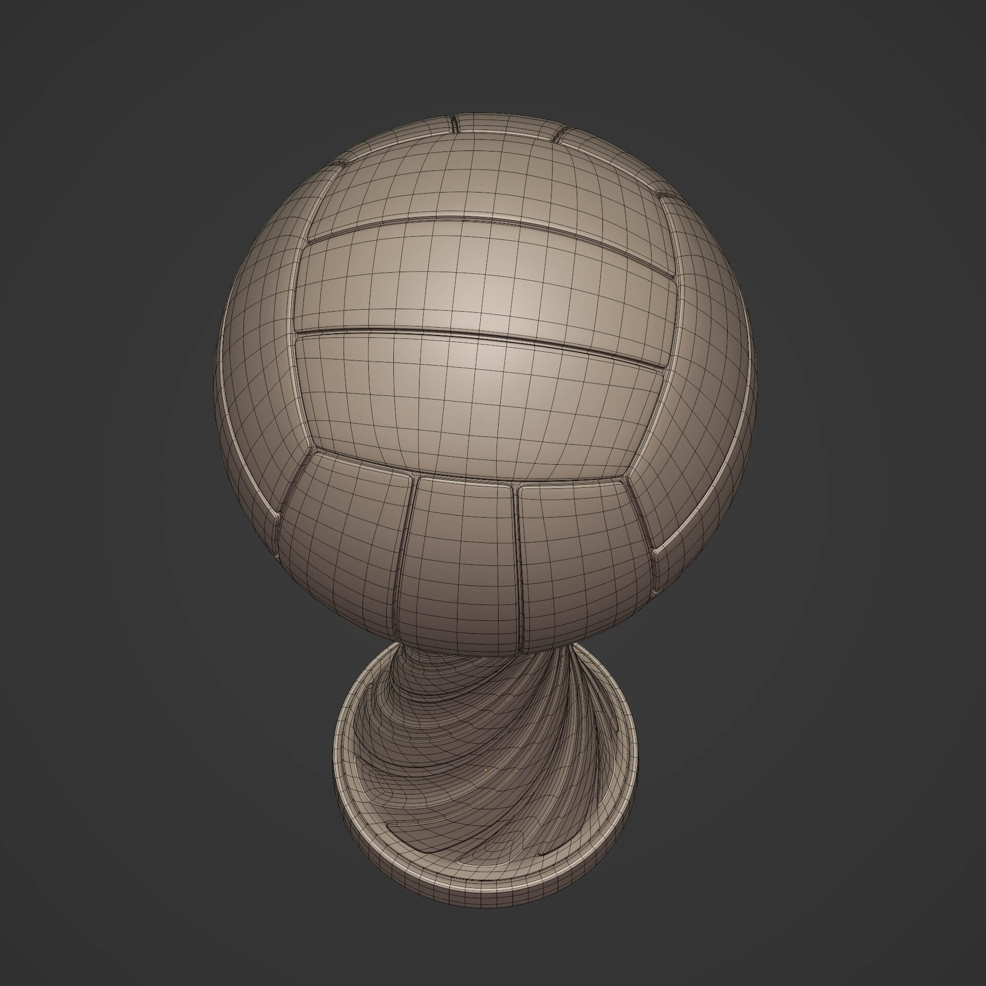 Volleyball Trophy -- Original Design -- Ready for 3D Printin by Ocstard