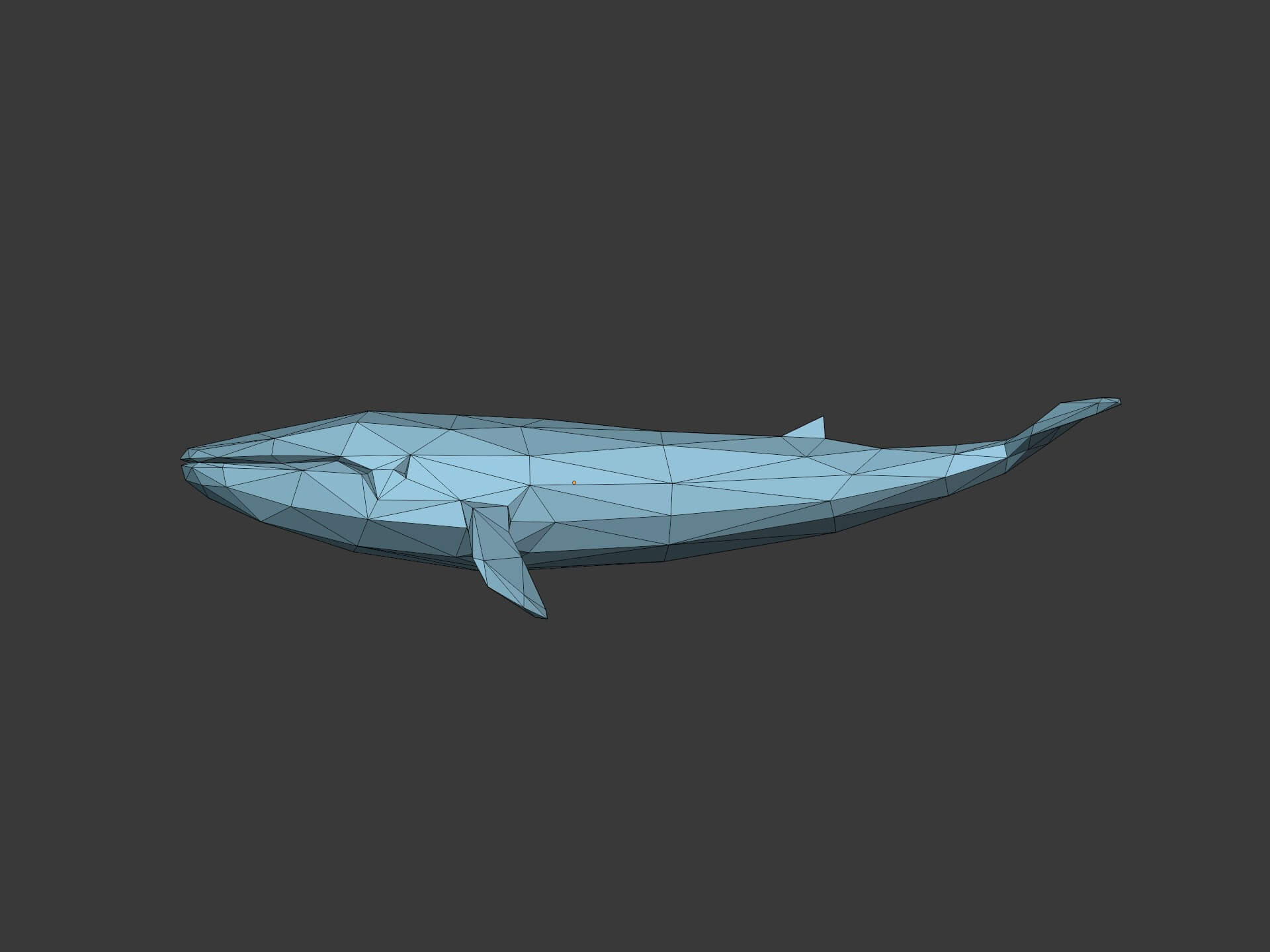 Cartoon Blue Whale - 3D Model by Ocstard
