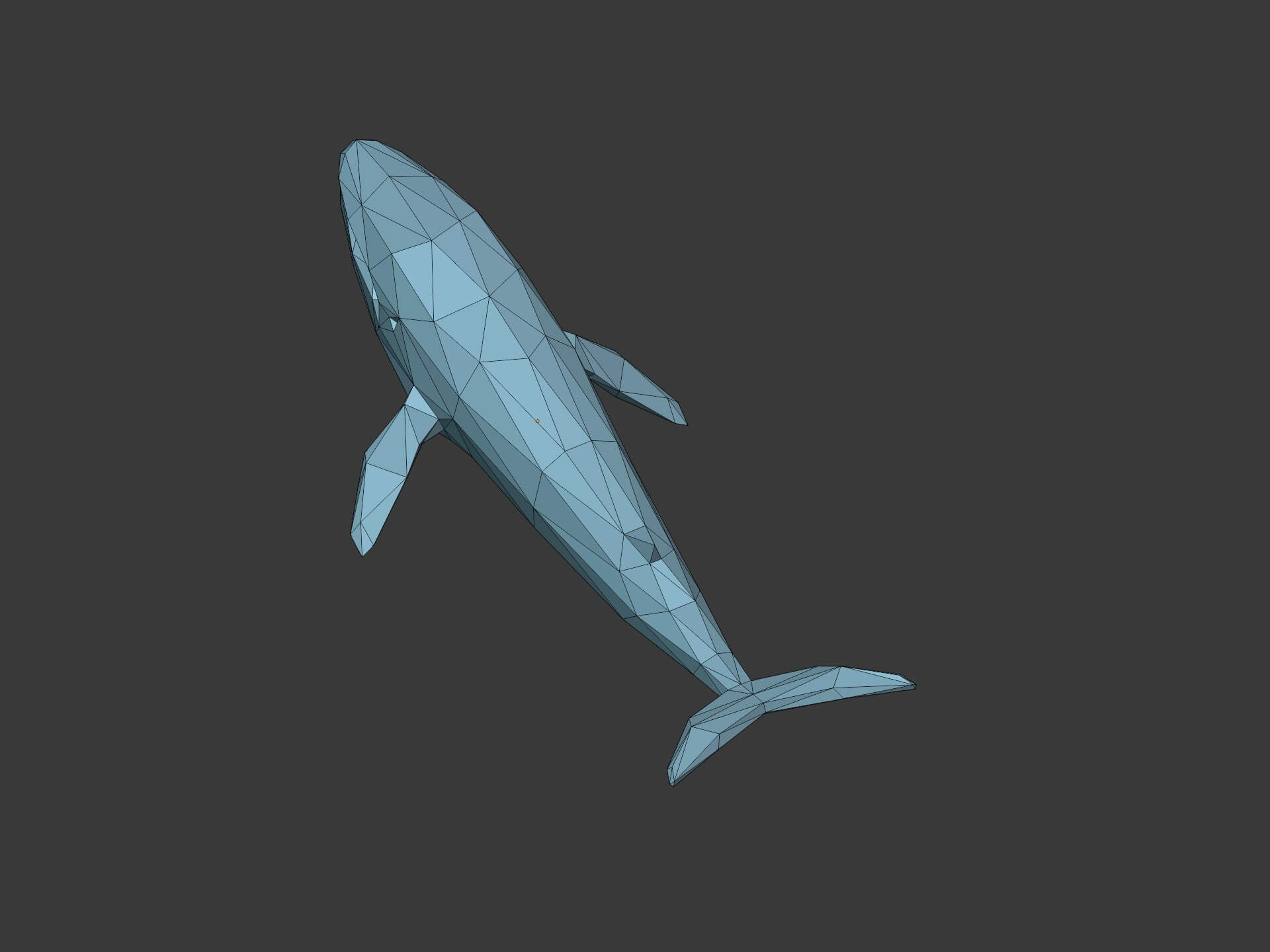Cartoon Blue Whale - 3D Model by Ocstard