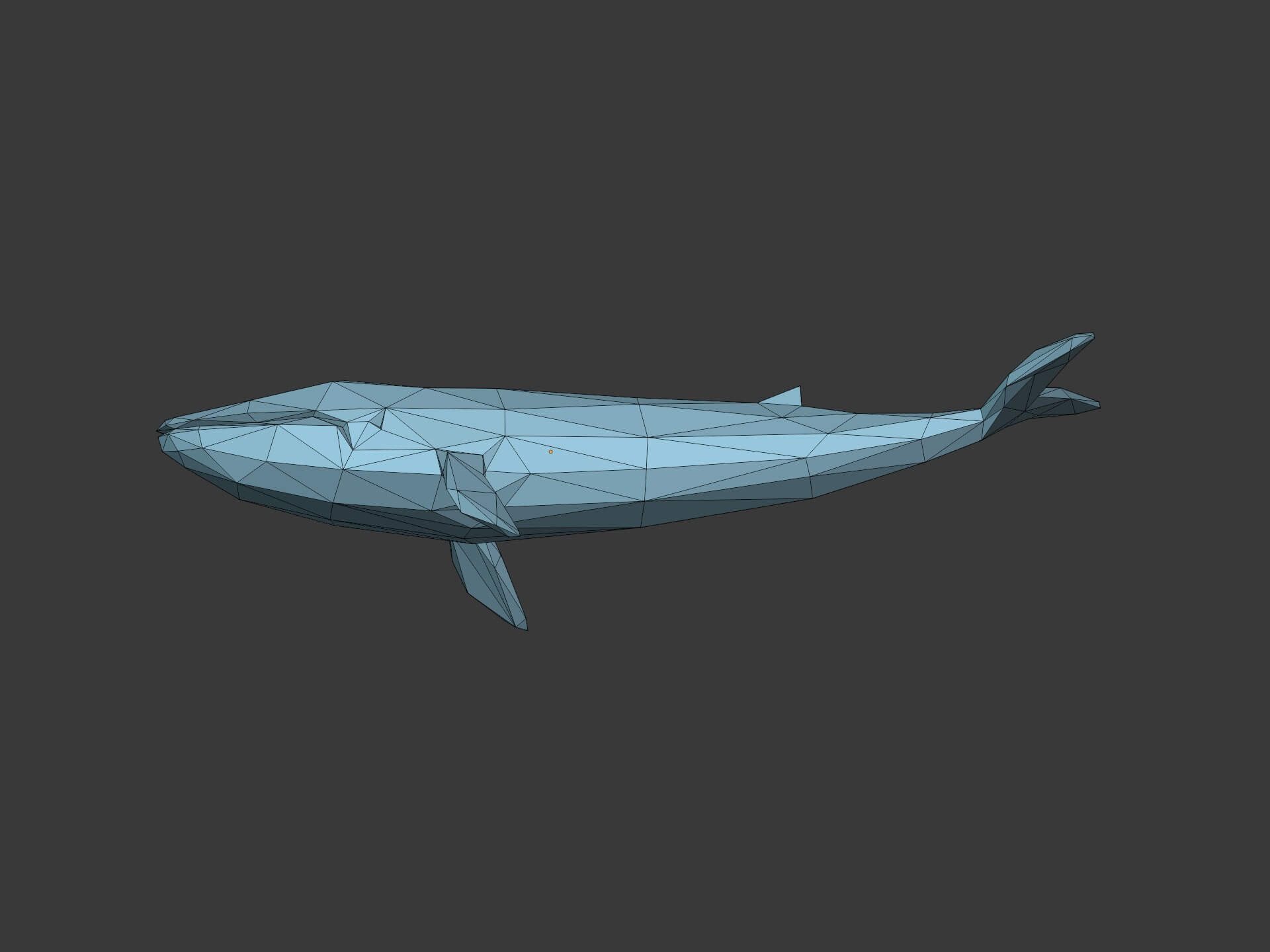 Cartoon Blue Whale - 3D Model by Ocstard