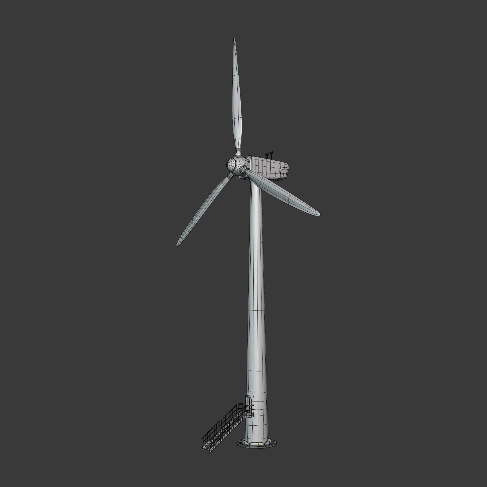 Wind Turbine - 3D Model by Ocstard