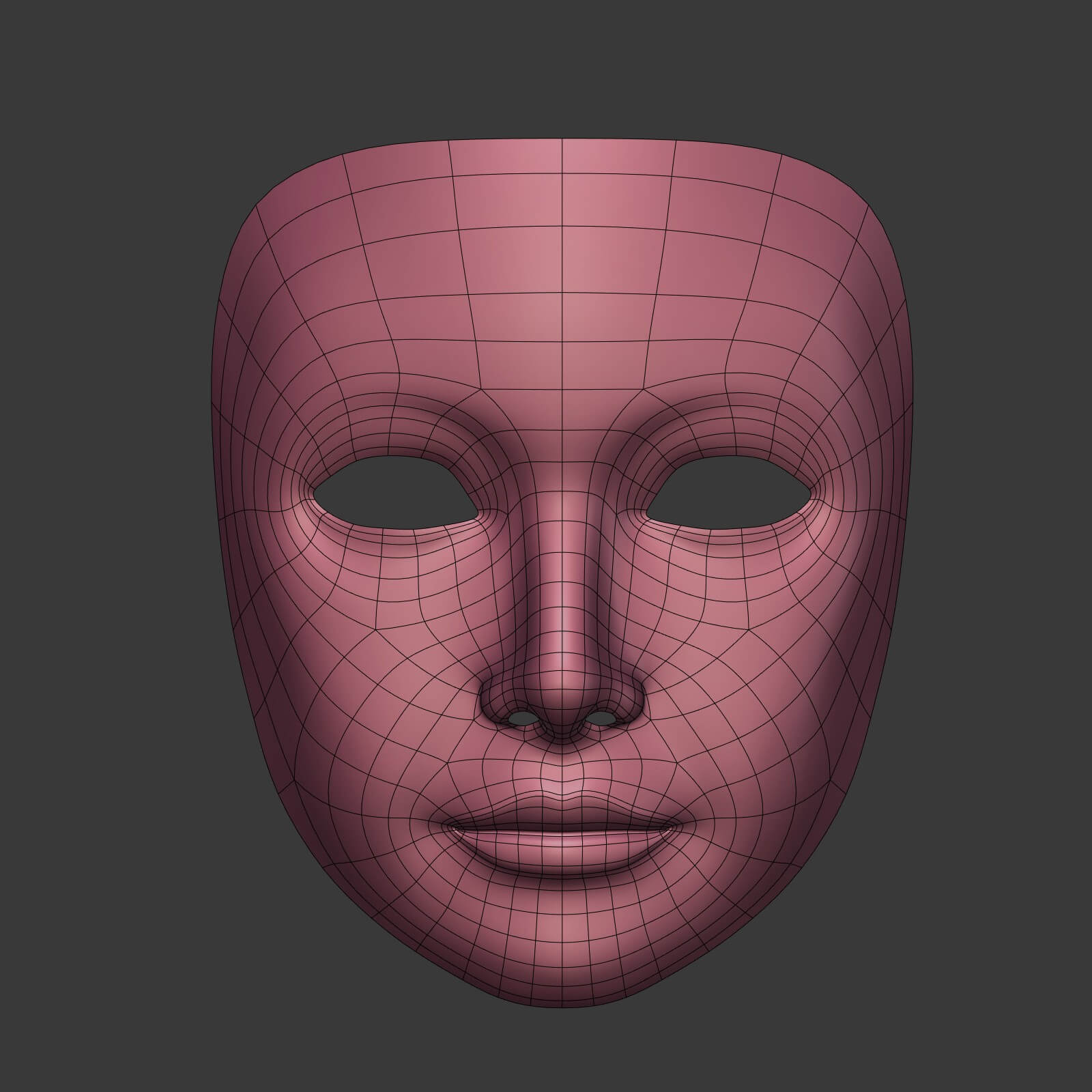Generic Woman Mask - 3D Model by Ocstard