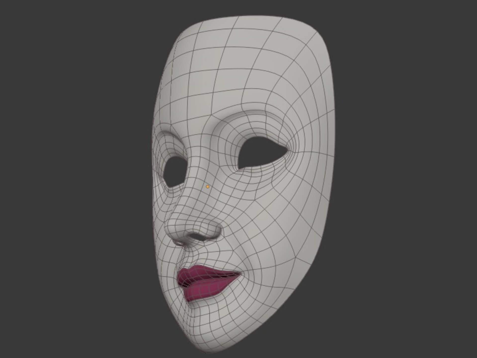 Generic Woman Mask - 3D Model by Ocstard