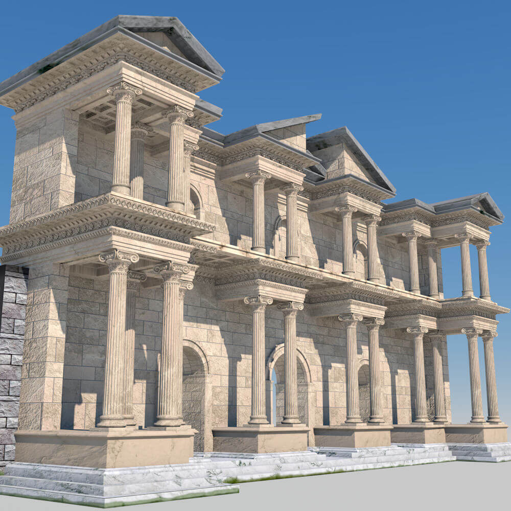 Market Gate of Miletus 3D Render, Digital Art by ODs
