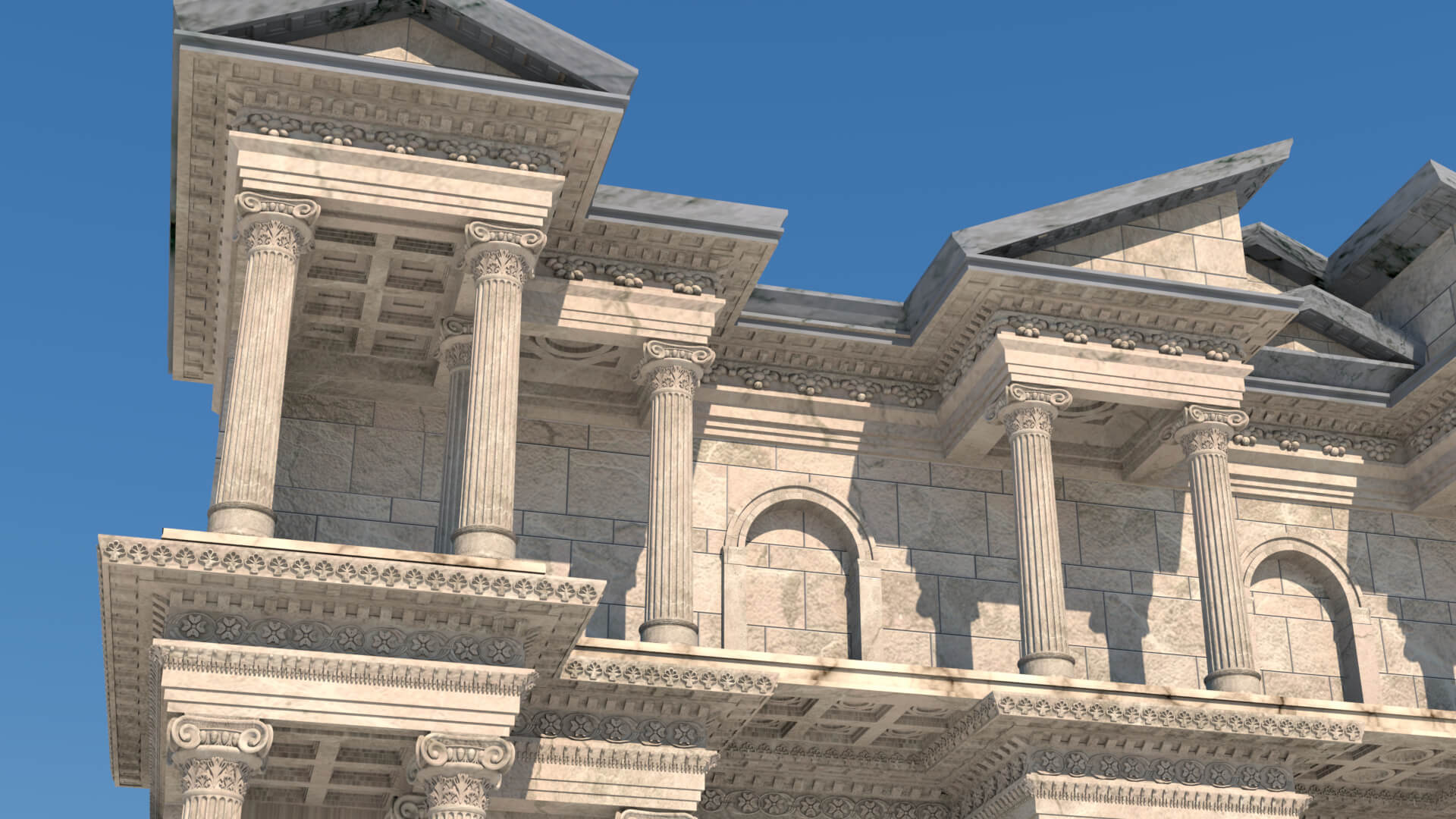 Market Gate of Miletus 3D Render, Digital Art by ODs