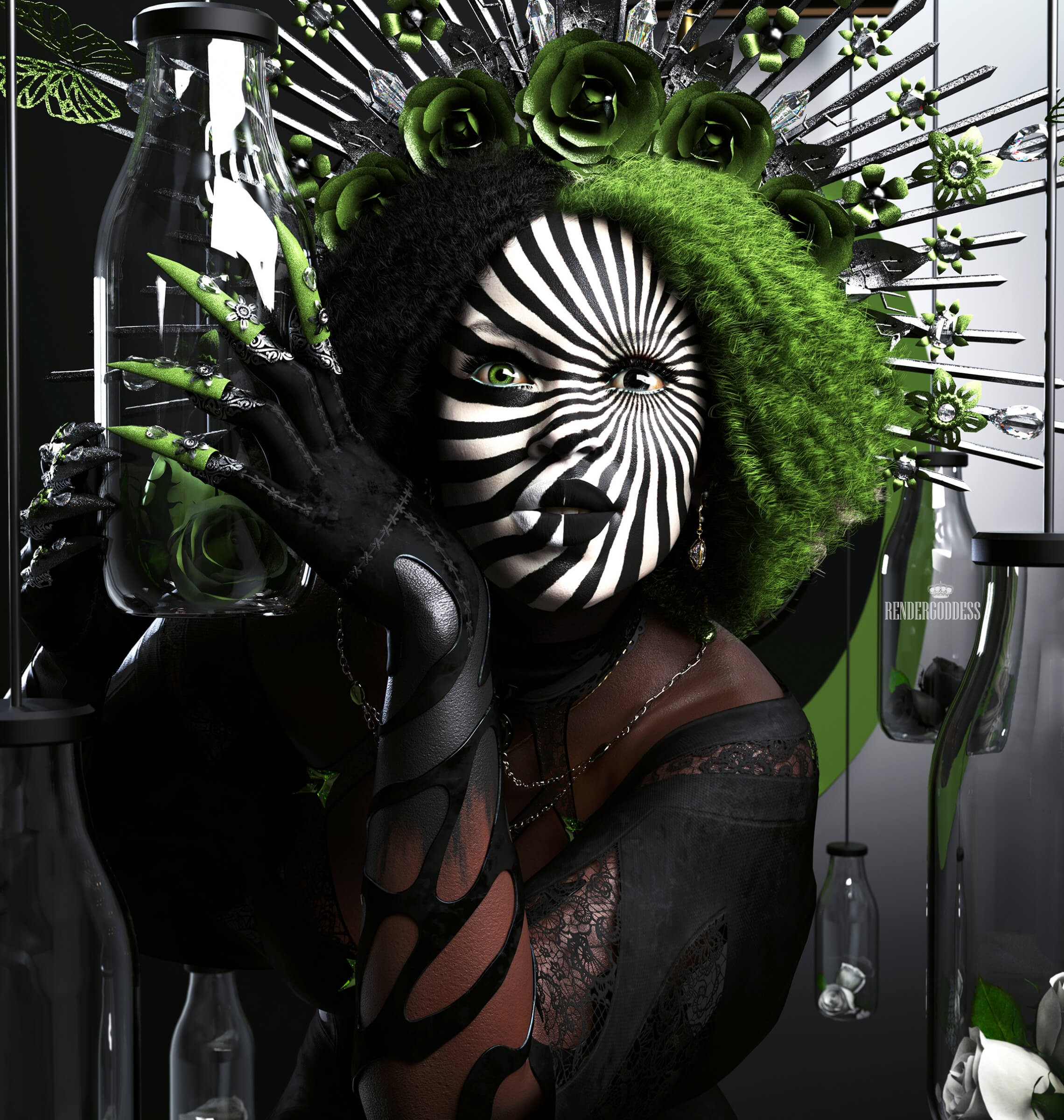 Topsy 3D Render, Digital Art by OFFICIALRenderGoddess