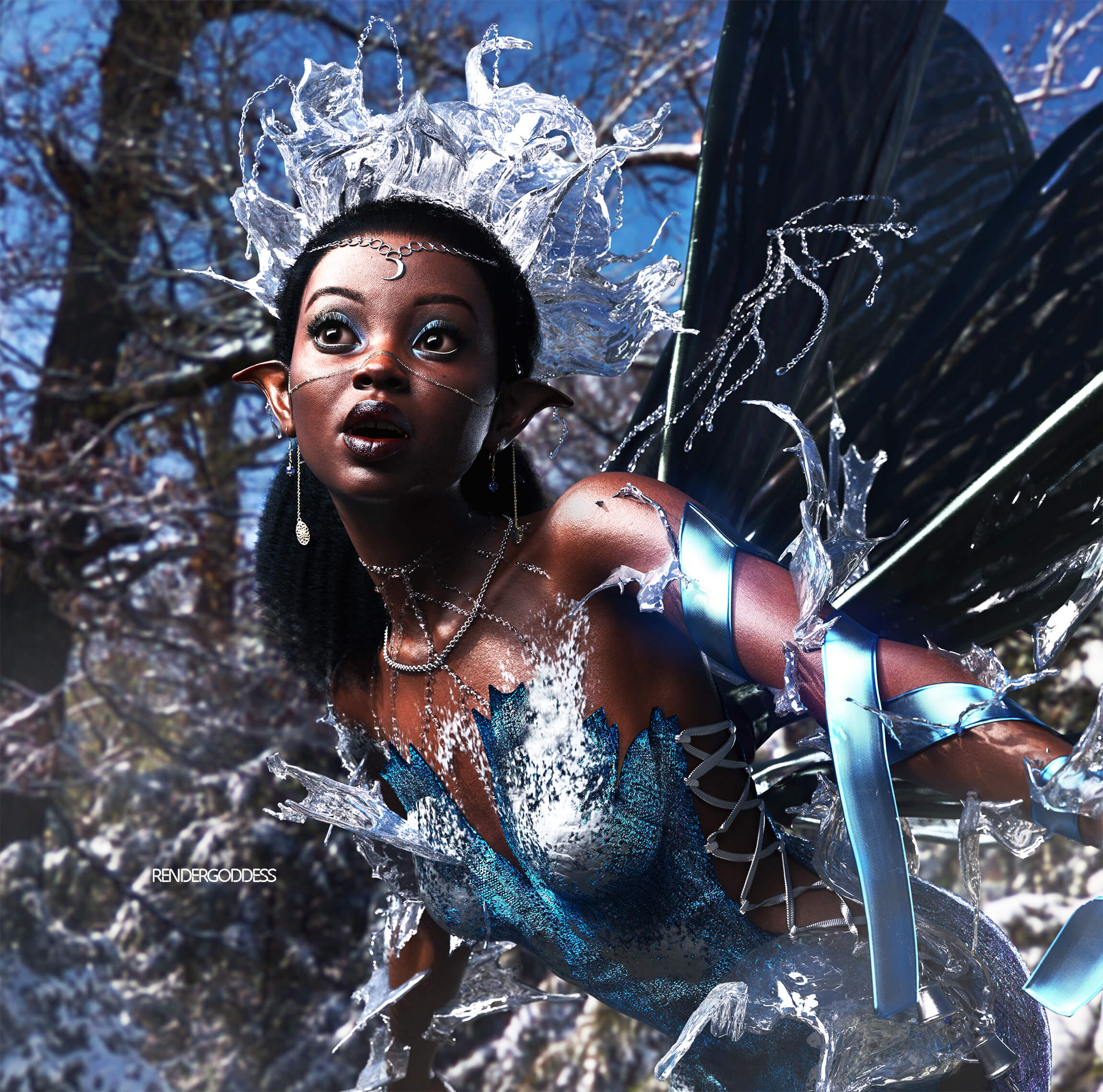 Winter's Fairy 3D Render | RenderHub Gallery