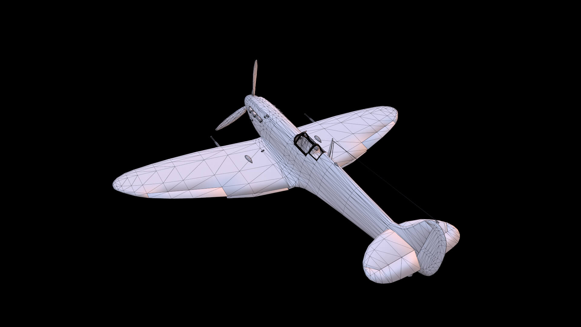 Airplane Fighter Plane Spitfire - 3D Model by ogmodels