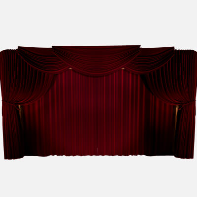 Animated Theater Curtains Stage - 3D Model by ogmodels