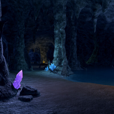 Cave Hole Stalactite Crystal Cavern - 3D Model by ogmodels