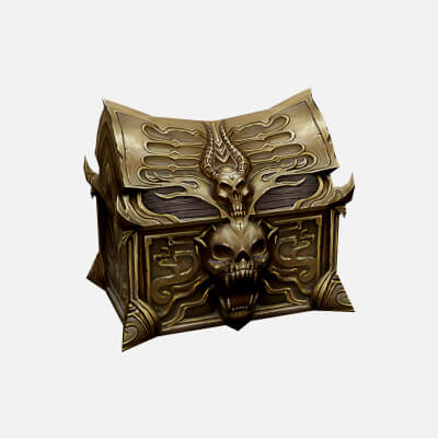 Demonic Treasure Chest Dark Ritual Treasure Box - 3D Model by ogmodels