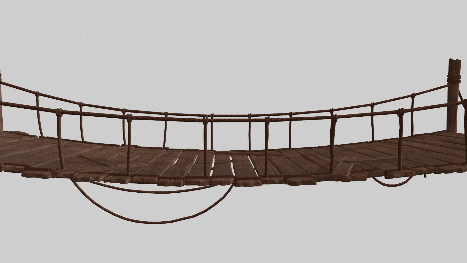 Drawbridge Wooden Bridge - 3D Model by ogmodels