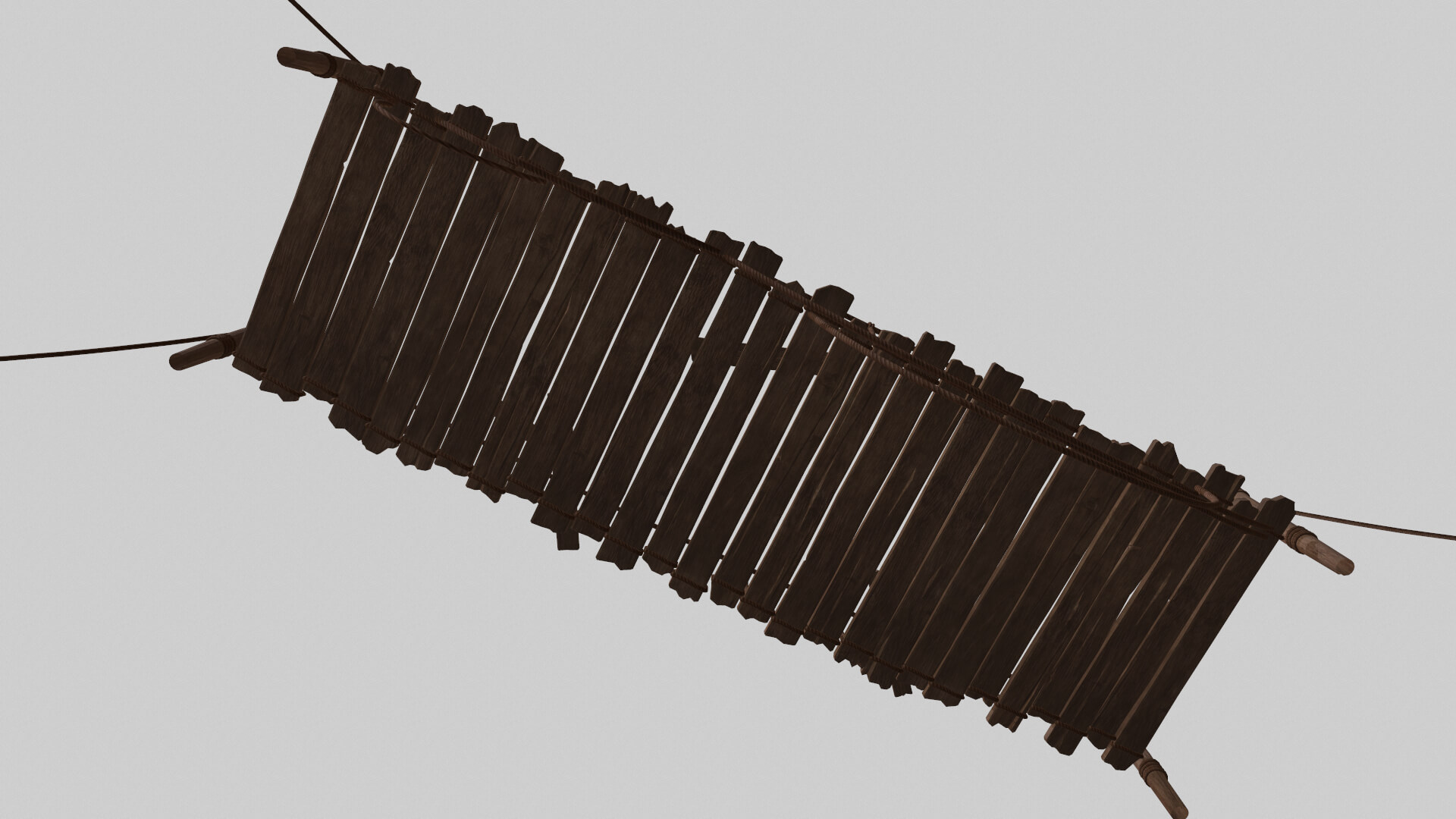 Drawbridge Wooden Bridge - 3D Model by ogmodels