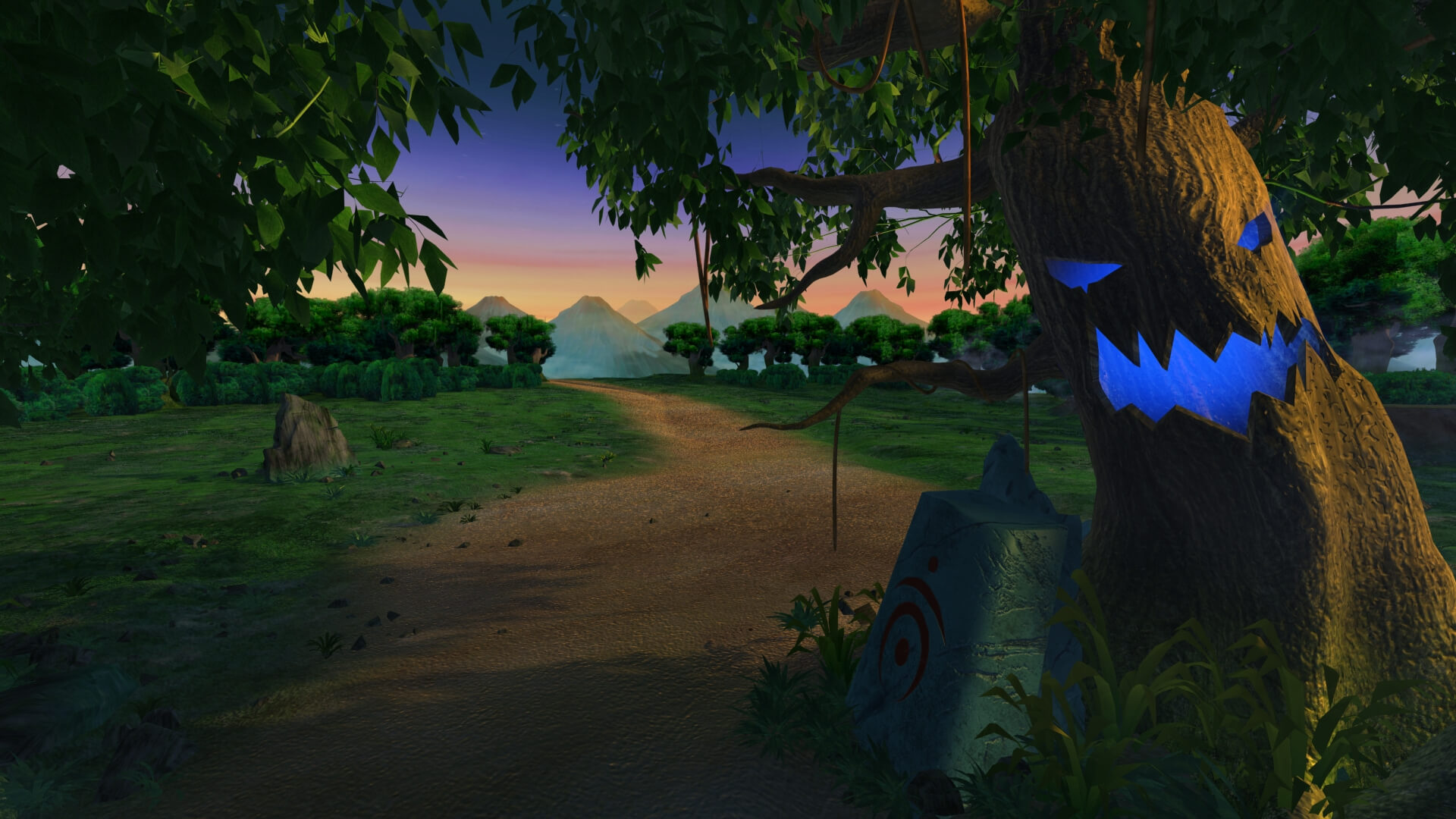 Forest Path Tree Park Village - 3D Model by ogmodels