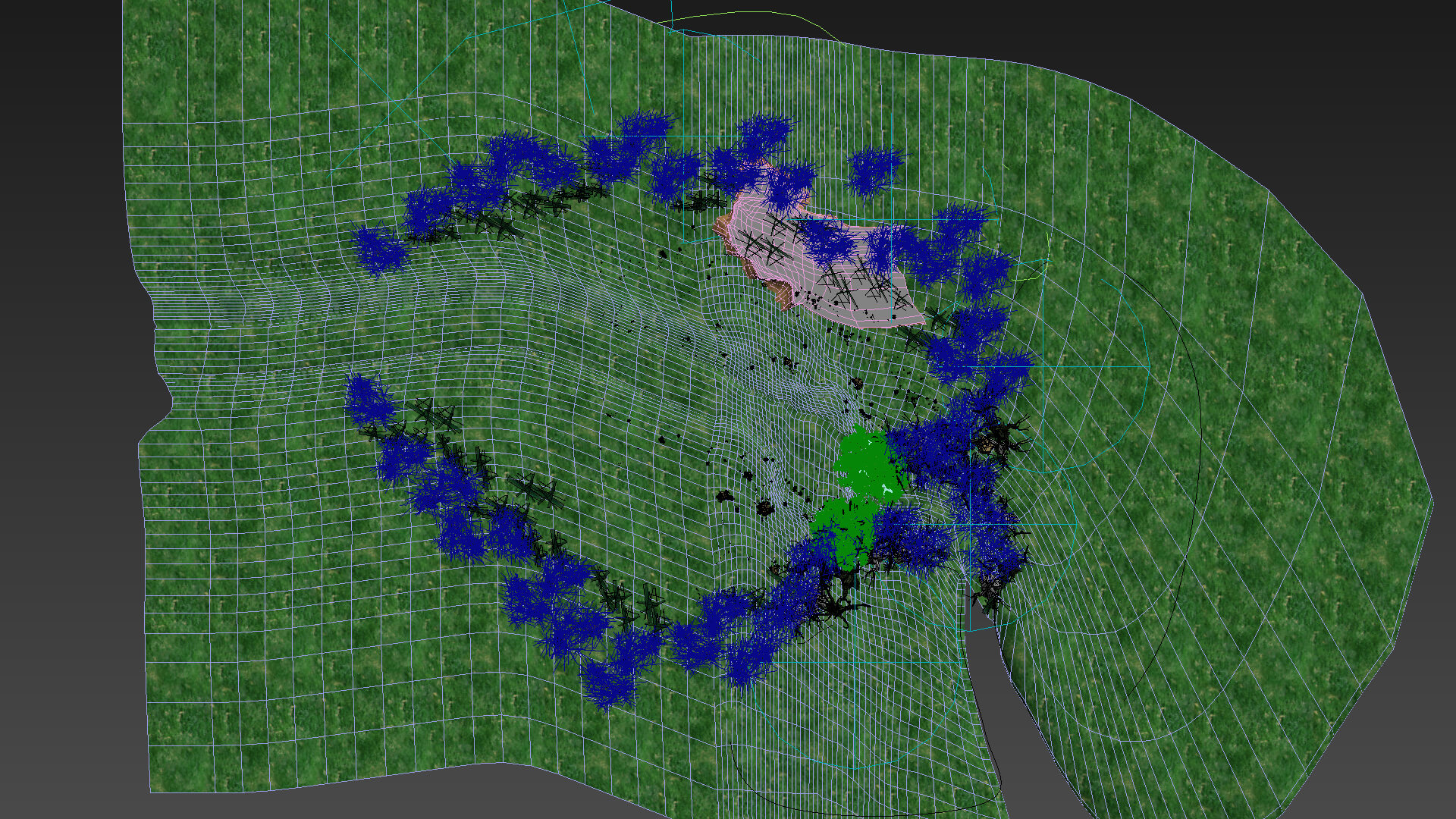 Forest Path Tree Park Village - 3D Model by ogmodels