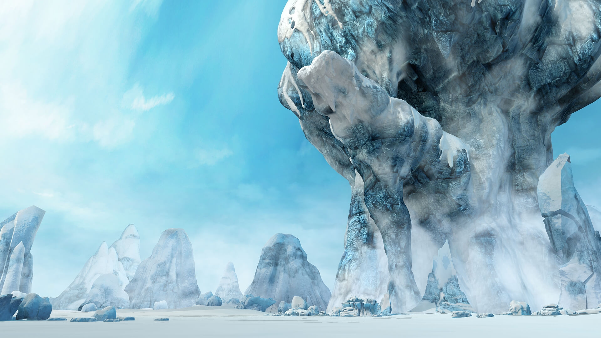 Iceberg Ice Snow Rocks Ice Land - 3D Model by ogmodels