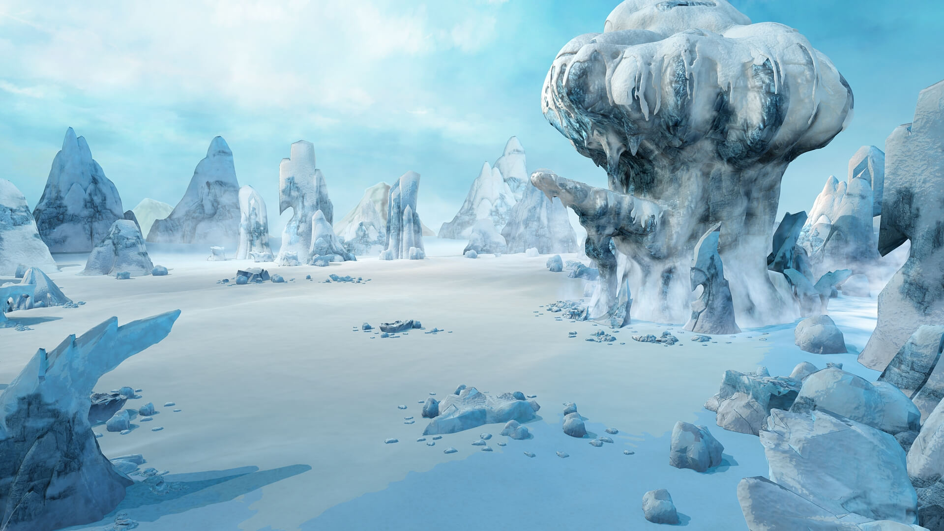 Iceberg Ice Snow Rocks Ice Land - 3D Model by ogmodels
