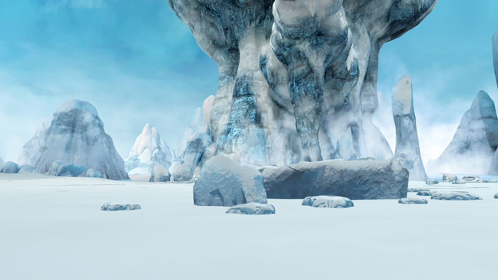 Iceberg Ice Snow Rocks Ice Land - 3D Model by ogmodels