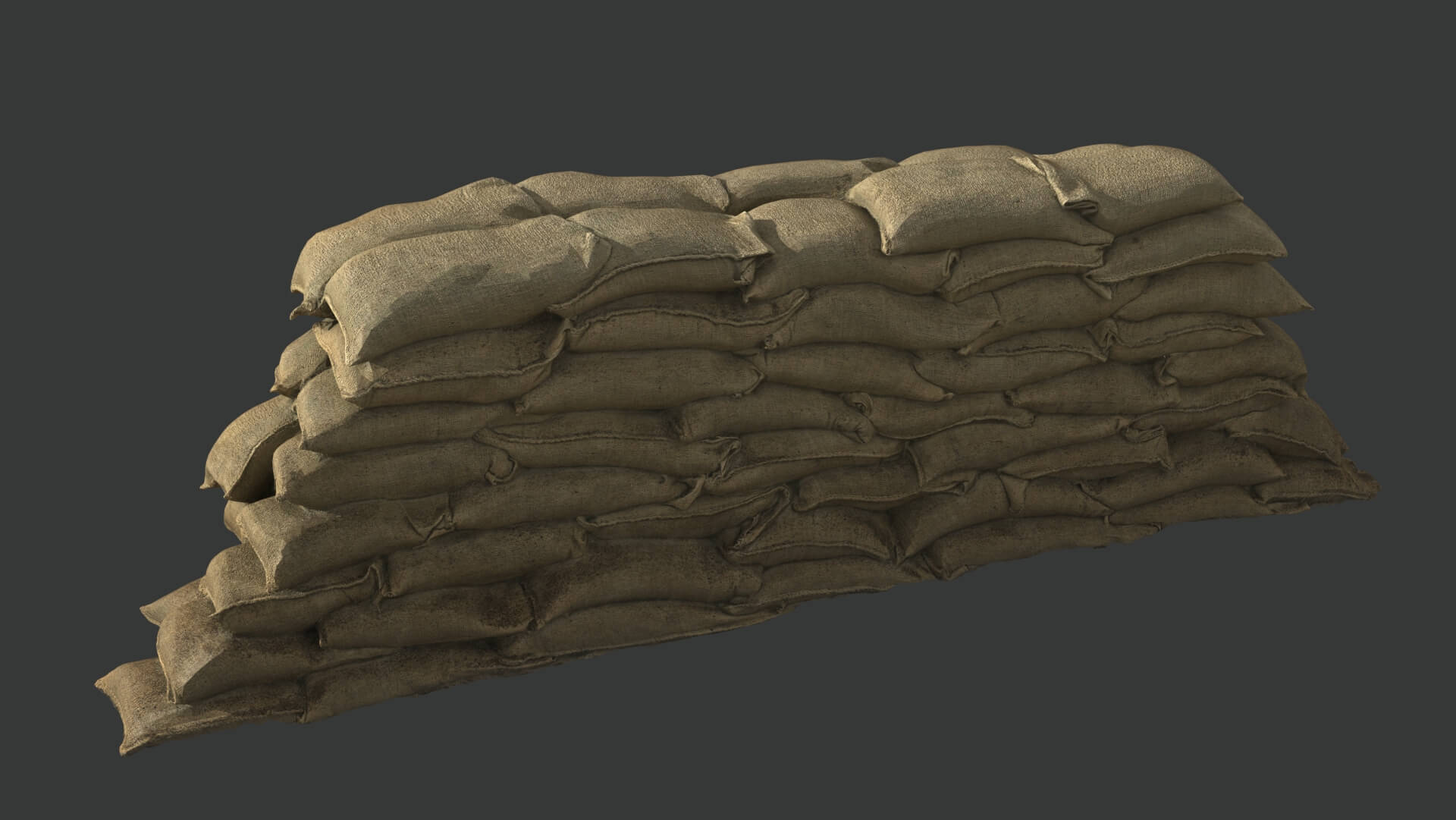 Military Barricade Tent Sandbag Barbwire Barricade - 3D Model by ogmodels