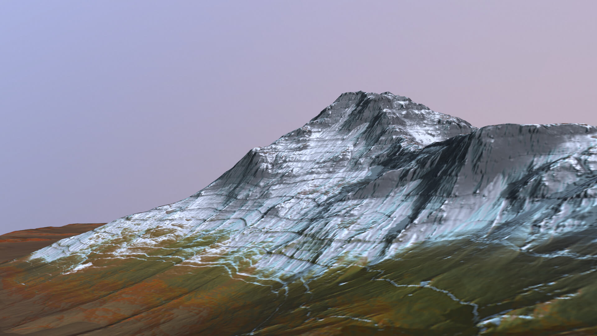 Mountain Hills Ice Mountain 02 - 3D Model by ogmodels
