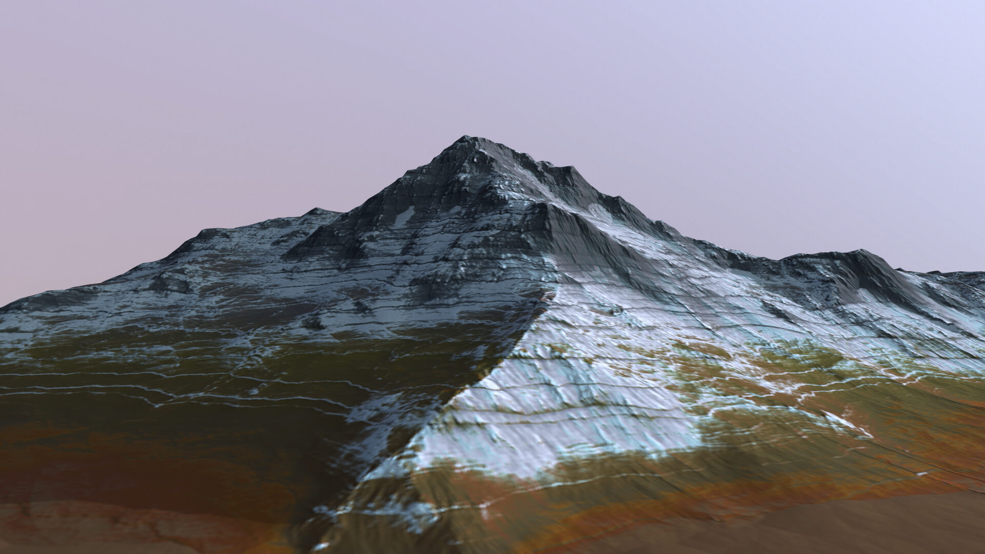 Mountain Hills Ice Mountain 02 - 3D Model by ogmodels
