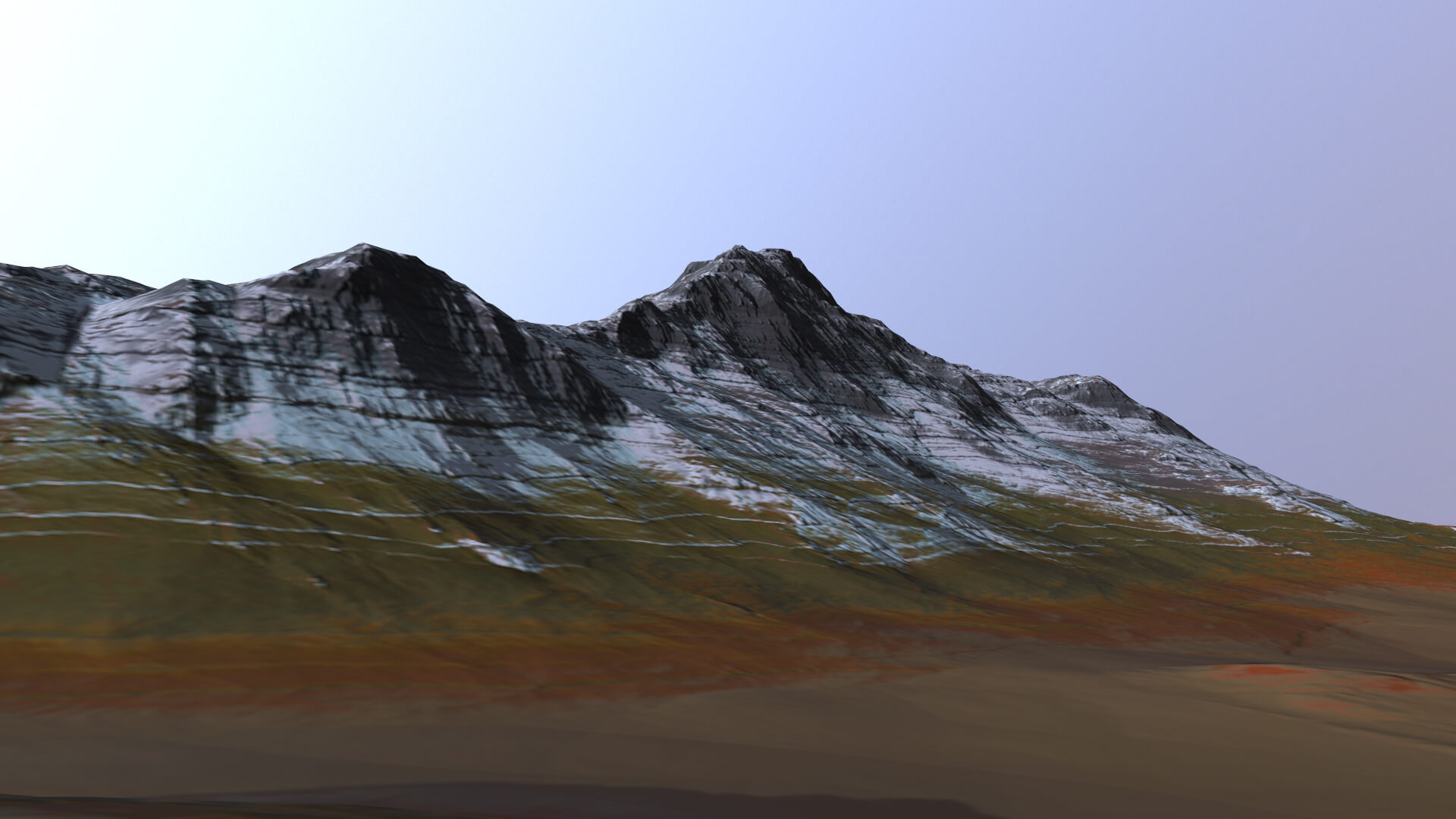 Mountain Hills Ice Mountain 02 - 3D Model by ogmodels