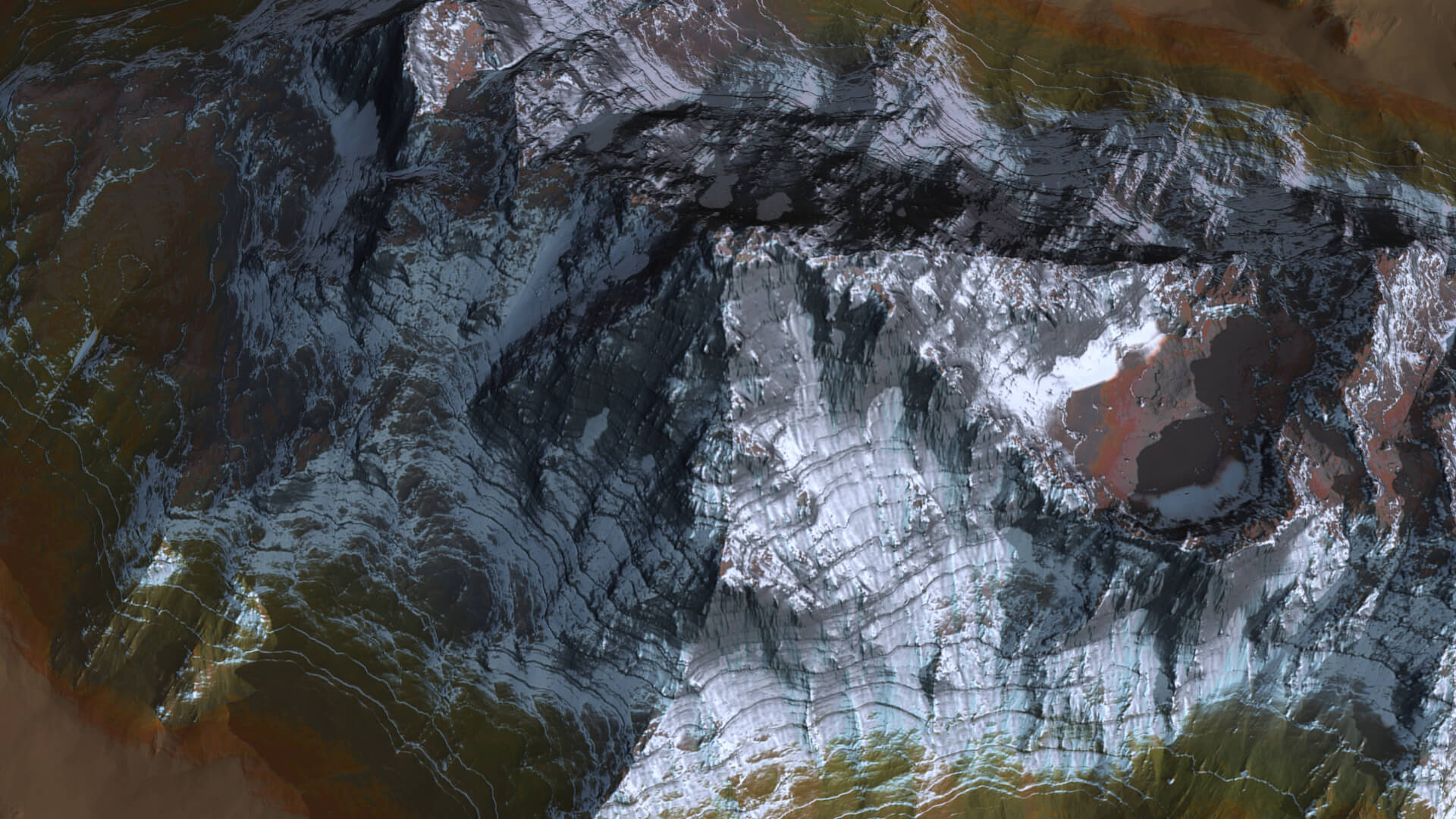 Mountain Hills Ice Mountain 02 - 3D Model by ogmodels