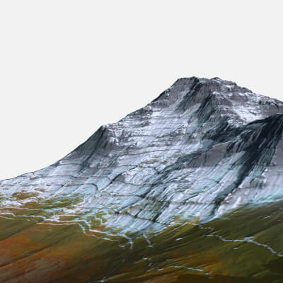 Mountain Hills Ice Mountain 02 - 3D Model by ogmodels