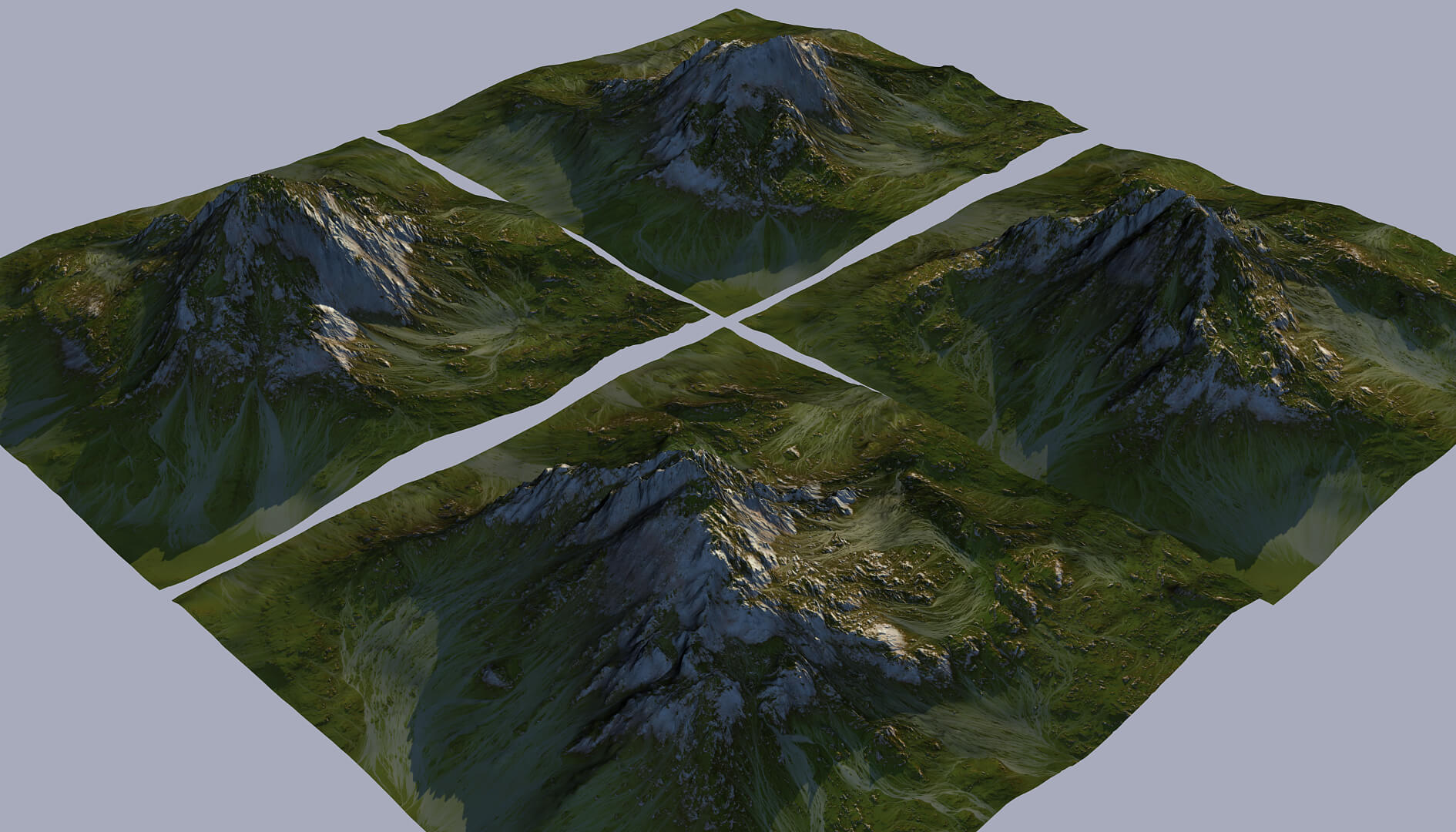 Mountain Hills Ice Mountain - 3D Model by ogmodels