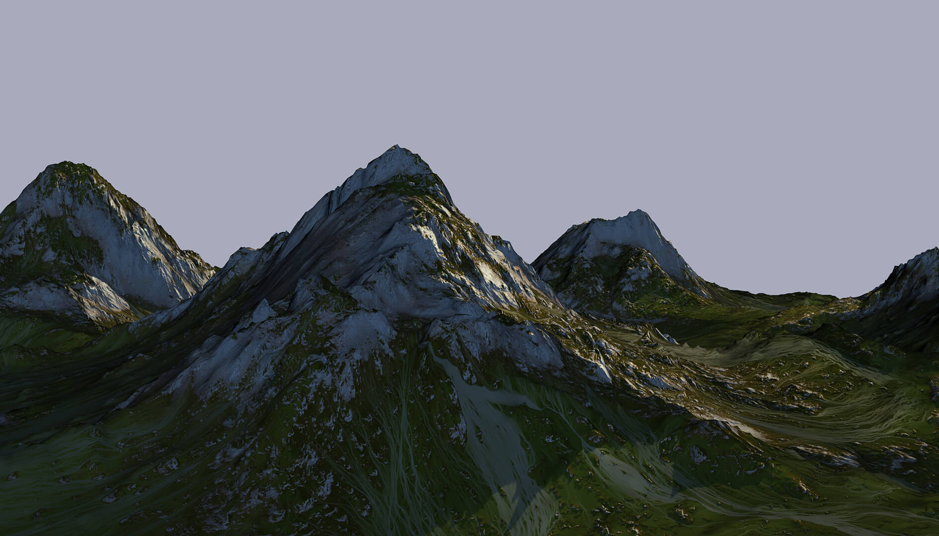 Mountain Hills Ice Mountain - 3D Model by ogmodels
