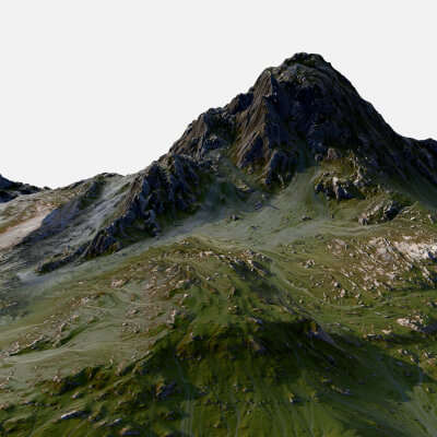 Mountain Hills Ice Mountain - 3D Model by ogmodels