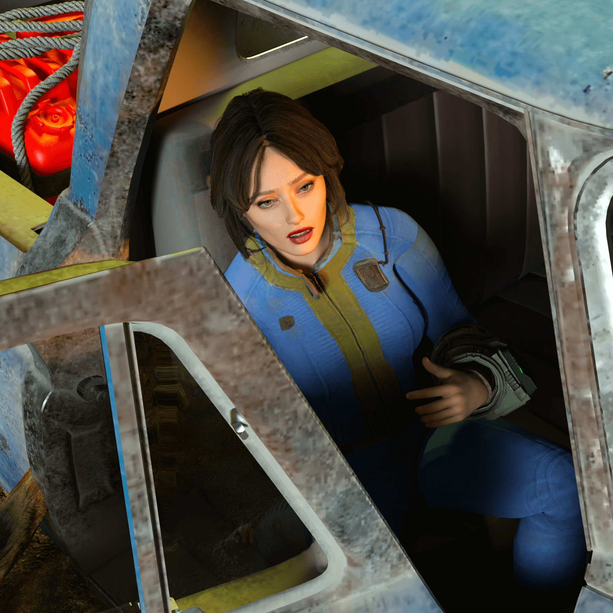 Trouble 3D Render, Digital Art by Ohnomen