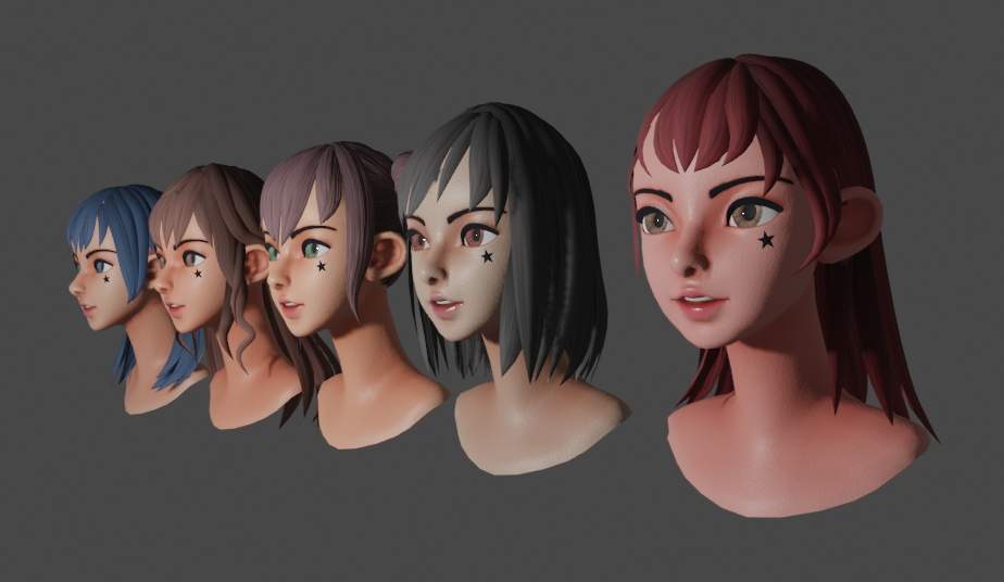 Character Stylized Bundle - 3D Model by Okamizan