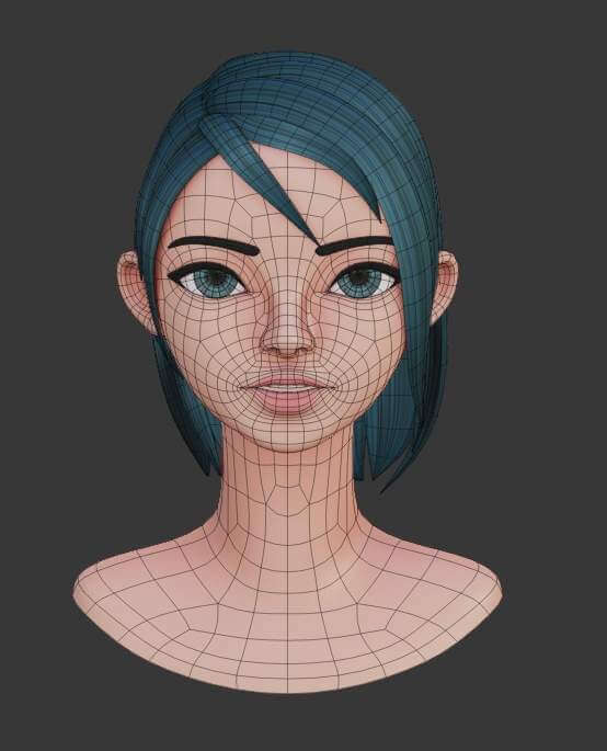 Cute Character Girl CJ - 3D Model by Okamizan