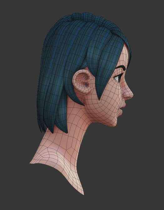 Cute Character Girl CJ - 3D Model by Okamizan