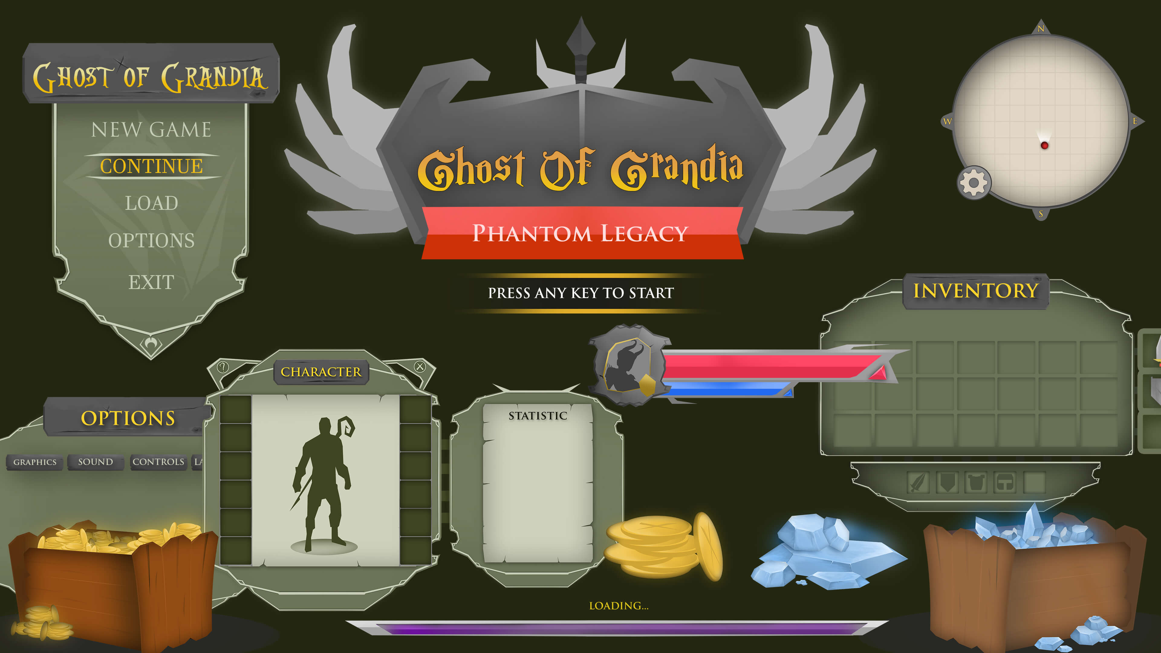 MMO/RPG UI Pack - 2D Game Asset by Okba Amrate