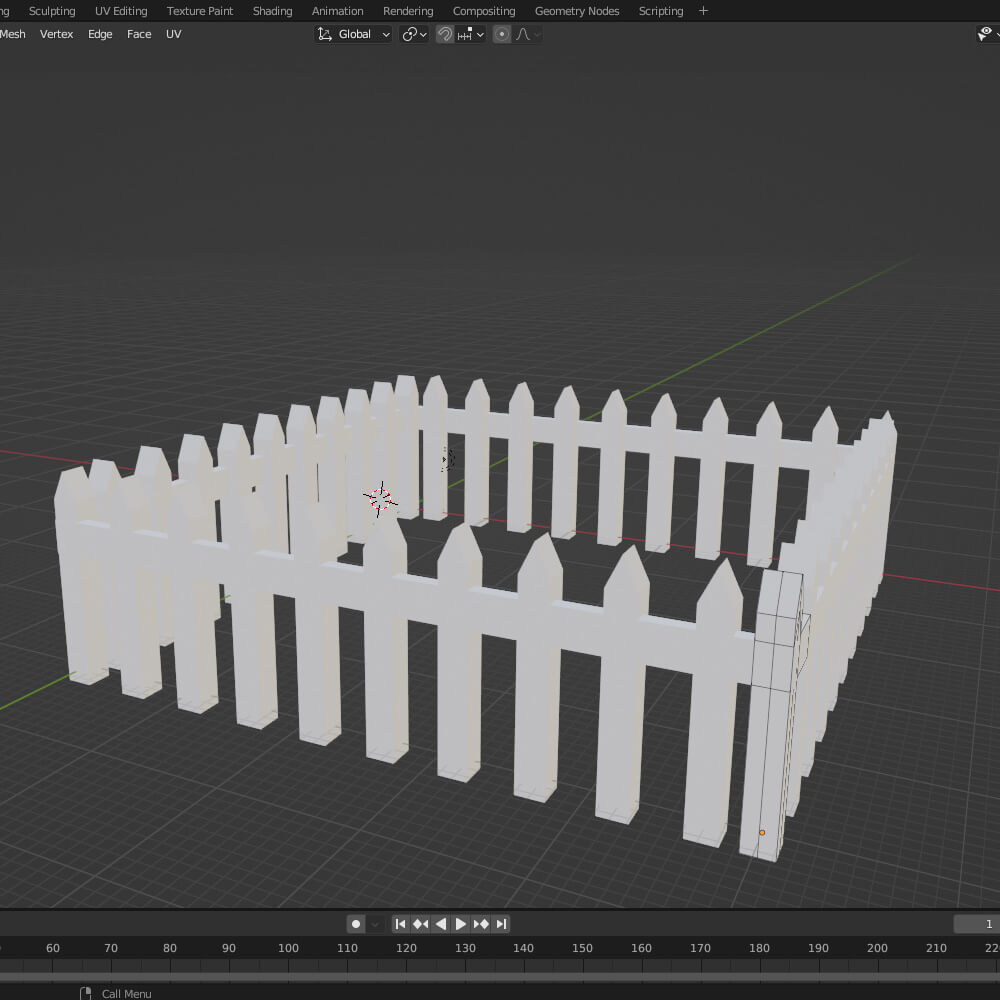 Wood Fence 3D Modeling by okdiyor