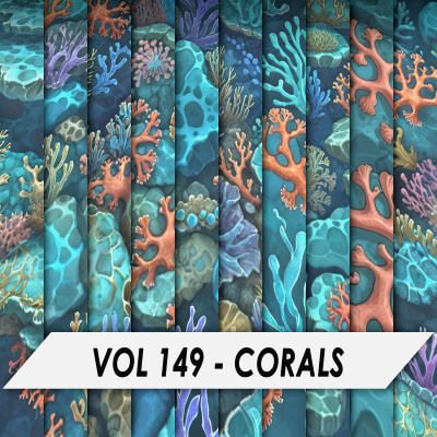 Stylized Textures – Vol 149 – Corals - 3D Texture by oleekconder