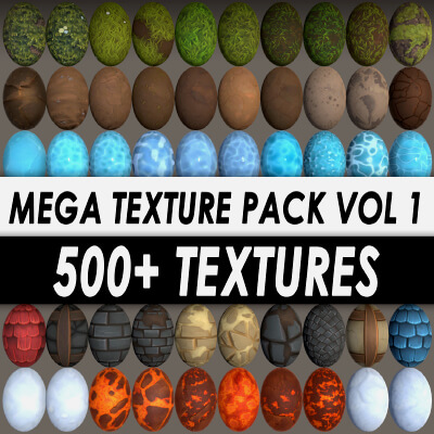 Hand Painted Textures – Mega Pack Vol 1 - 3D Texture by oleekconder