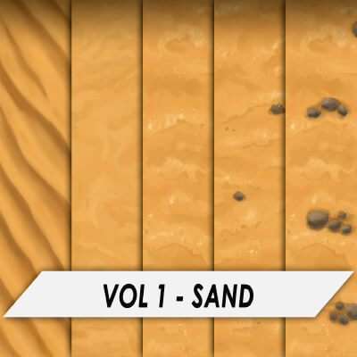 Hand Painted Textures - Vol 1 - Sand 3D Texture by oleekconder
