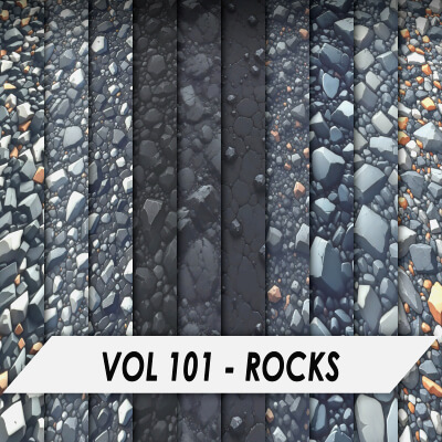 Stylized Textures – Vol 101 – Rocks - 3D Texture by oleekconder
